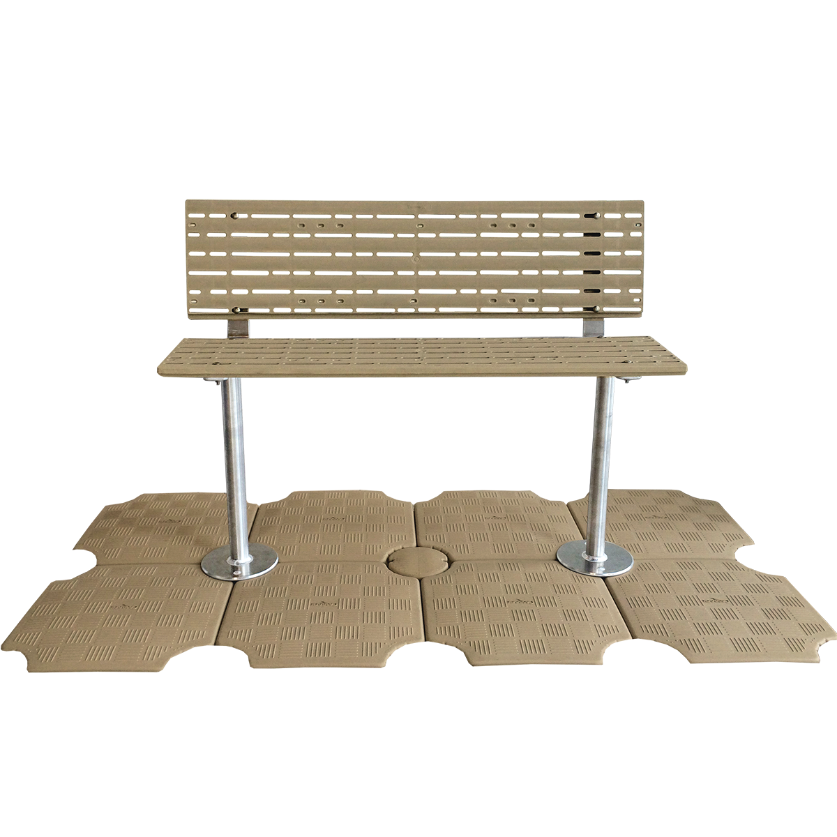 Candock Dock Bench | Stylish Aluminum Seating for Floating Docks